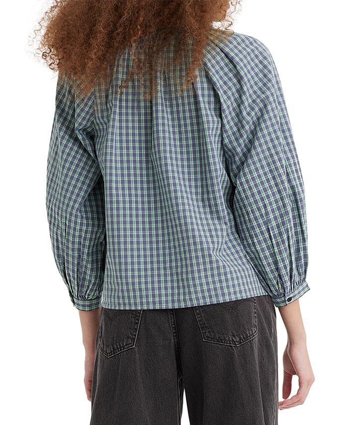 Levi's Women's Lainey Printed Cotton Button-Front Top - Macy's