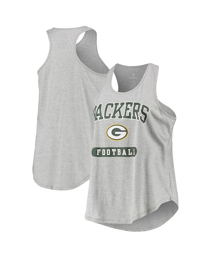 Fanatics Women's Green Bay Packers Heathered Gray Plus Size Team ...