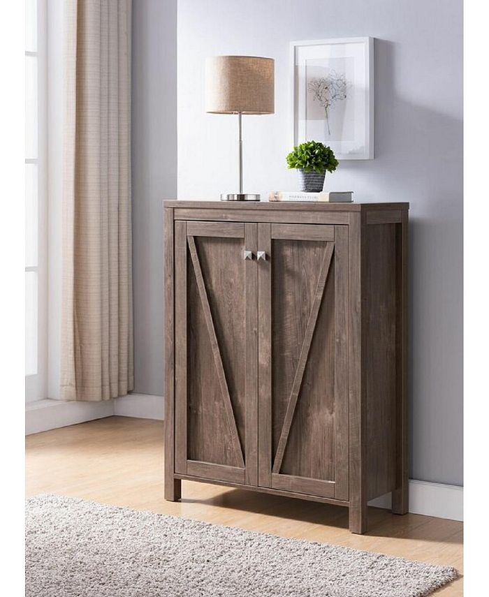 FC Design Modern 2-Door Shoe Storage Cabinet for 15 Pairs of Shoes - Macy's