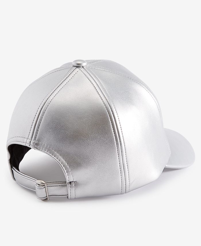 On 34th Women's Metallic Faux-Leather Baseball Hat, Created for Macy's ...