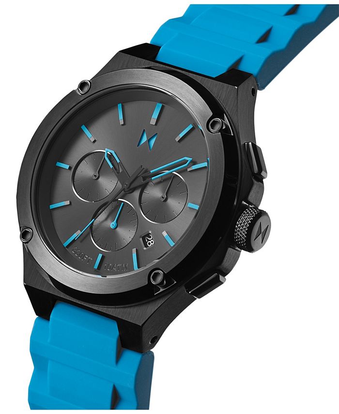 MVMT Men's Raptor Blue Silicone Strap Watch 46mm - Macy's