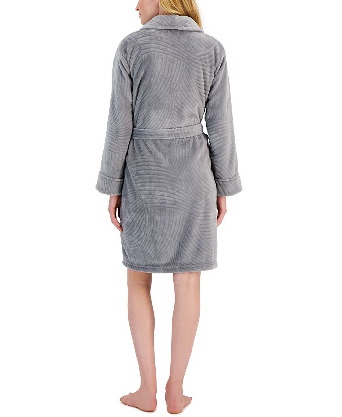 Charter Club Women's Short Sculpted Swirl-Pattern Robe, Created for ...