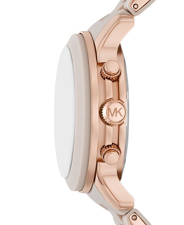 Michael Kors Women's Runway Quartz Chronograph Rose Gold-Tone Stainless ...