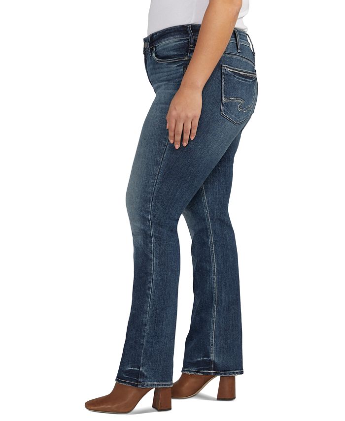 Silver Jeans Co. Plus Size Suki Slim-Leg Bootcut Jeans - Macy's