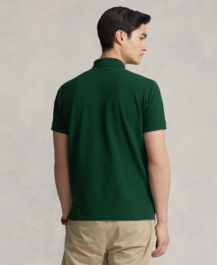 Polo Ralph Lauren Men's Cotton Custom Slim Fit Mesh Polo Shirt - Macy's