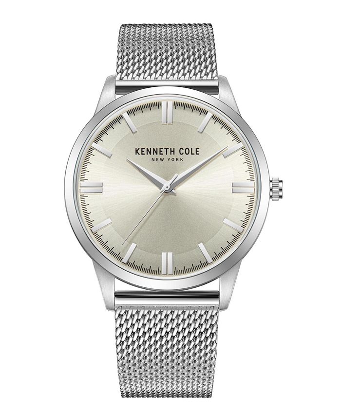 Kenneth Cole New York Men's Modern Classic Silver-Tone Stainless Steel ...