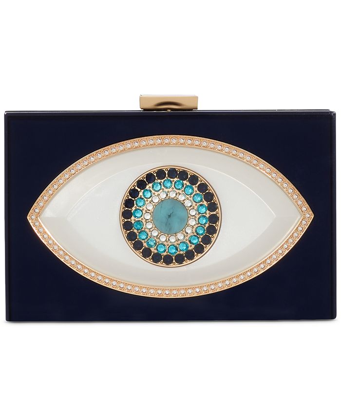 kate spade new york Evil Eye Jeweled Resin Small Frame Clutch - Macy's