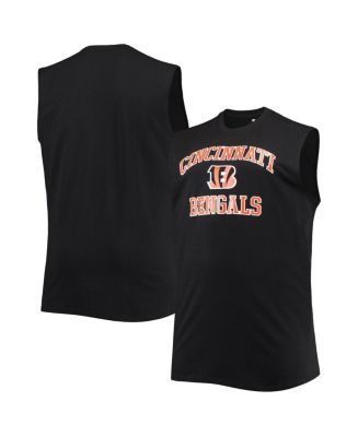 Men's Black Cincinnati Bengals Big and Tall Muscle Tank Top - Macy's