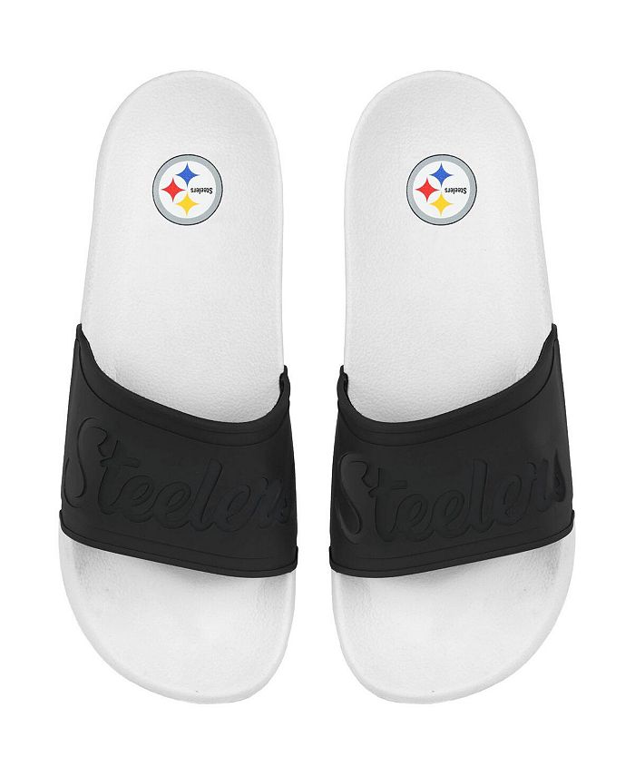 FOCO Women's Pittsburgh Steelers Script Wordmark Slide Sandals - Macy's