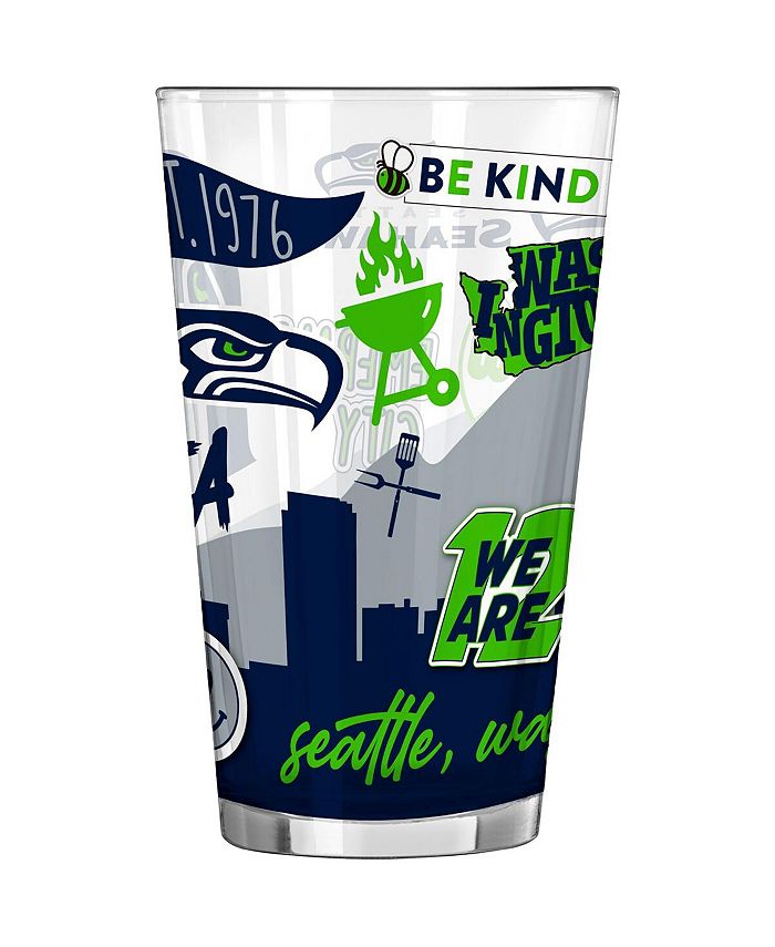 Logo Brands Seattle Seahawks 16 Oz Native Pint Glass - Macy's