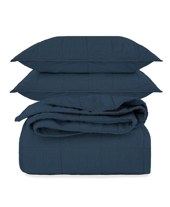 Bokser Home French Linen 3pc Quilt & Sham Set - Full/Queen - Macy's