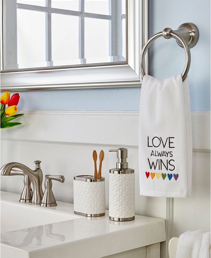 SKL Home Love Always Wins Cotton 2 Piece Hand Towel Set, 25" x 16" - Macy's