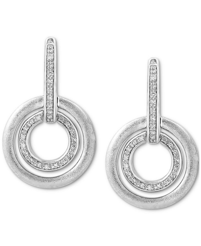 EFFY Collection EFFY® Diamond Interlocking Circle Hoop Earrings (1/6 ct ...