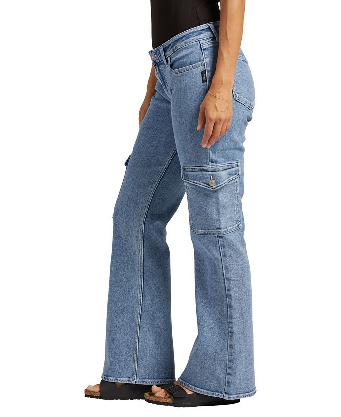 Silver Jeans Co. Women's Be Low Cargo Pocket Jeans - Macy's