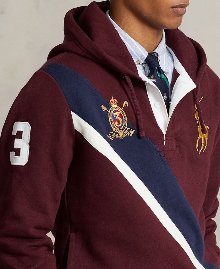 Polo Ralph Lauren Men's Big Pony Fleece Rugby Hoodie - Macy's