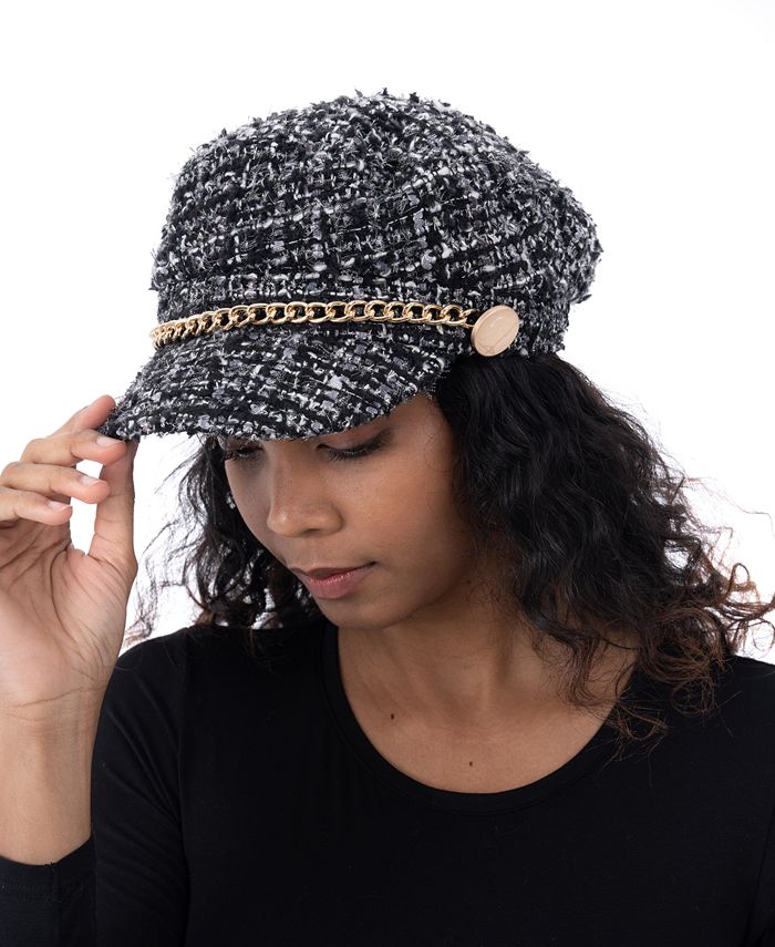 I.N.C. International Concepts Women's Chain Bouclé Conductor Cap ...