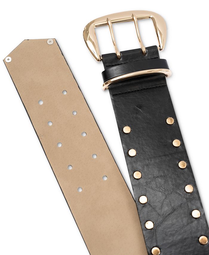 I.N.C. International Concepts Women's Wide Studded Stretch Belt ...
