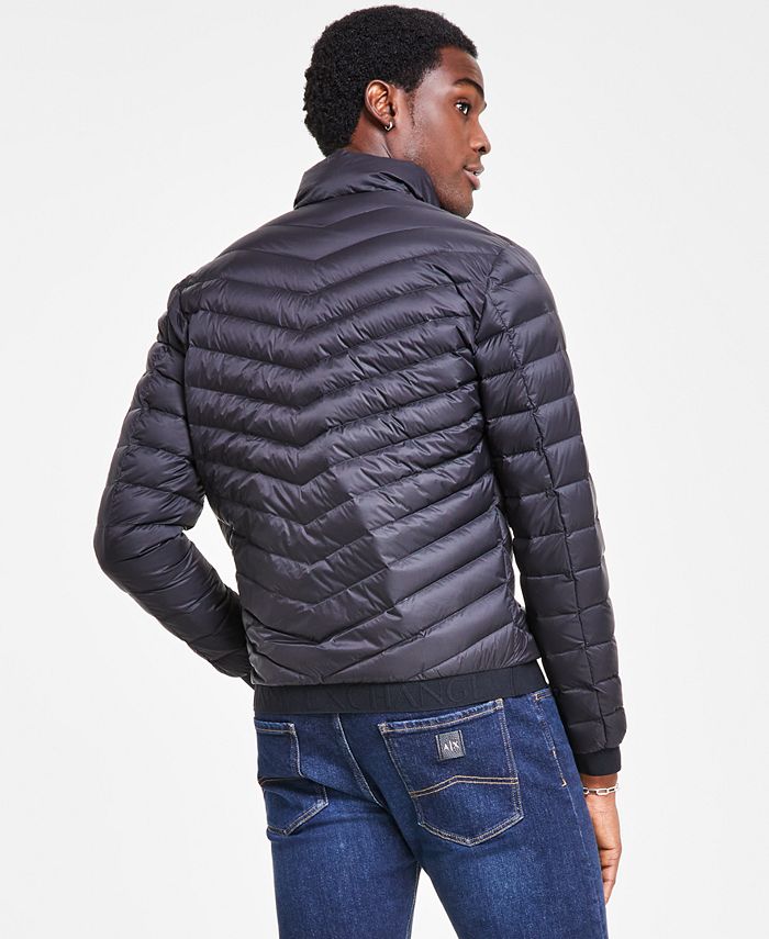 A|X Armani Exchange Men's Ribbed Puffer Jacket - Macy's