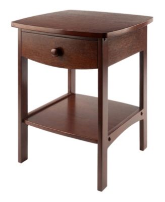 Offex Home Decorative Curved End Table/Night Stand With One Drawer - Macy's
