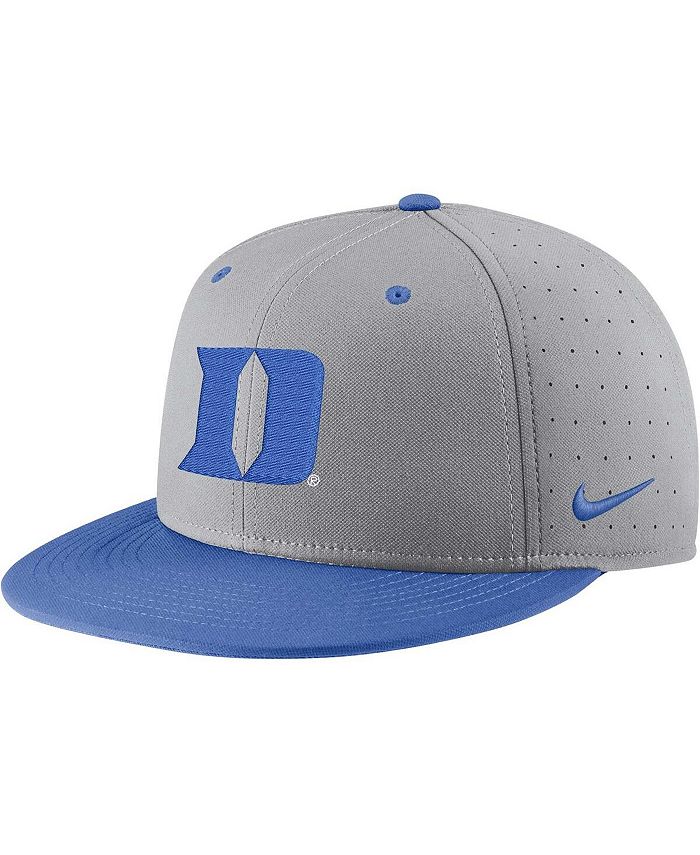 Nike Men's Gray Duke Blue Devils Aero True Baseball Performance Fitted ...