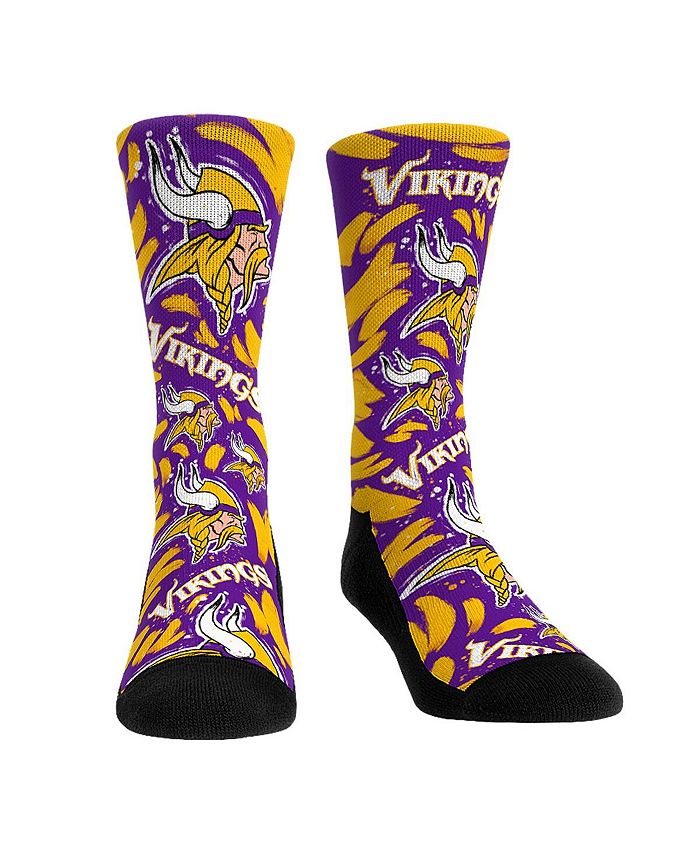 Rock 'Em Men's and Women's Socks Minnesota Vikings Allover Logo and ...