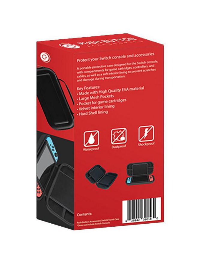 Nintendo Push Button Accessories Switch Travel Case - Black - Switch ...