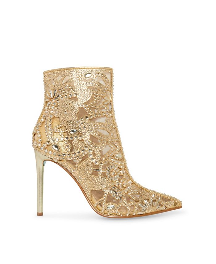 Betsey Johnson Women's Bolt Rhinestone Booties - Macy's