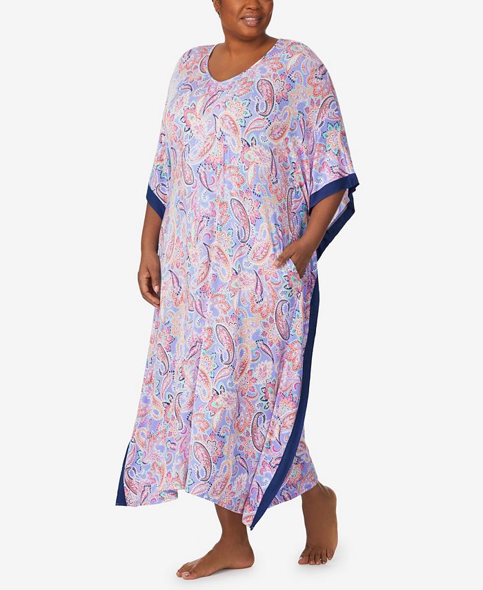Ellen Tracy Plus Size Caftan Long Gown - Macy's