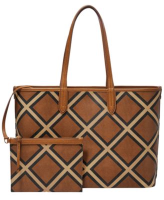 Fossil Williamson Coated Fabric Tote - Macy's