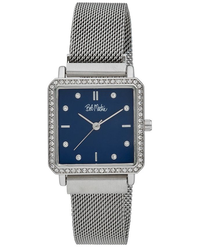 Bob Mackie Unisex Quartz Silver-Tone Alloy Watch 28mm - Macy's