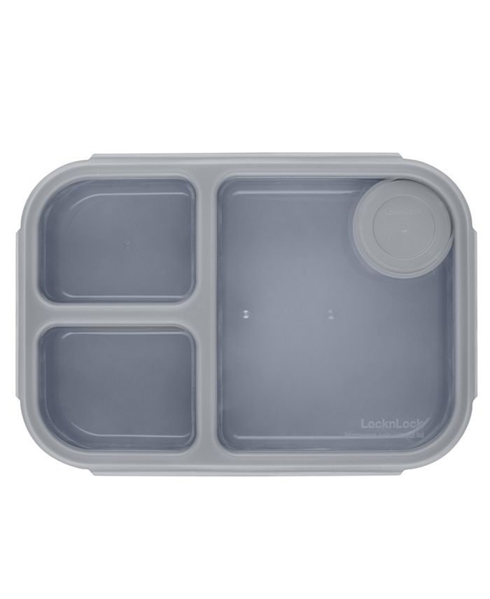 Lock n Lock On The Go Meals Three Compartment Divided Lunch Container ...
