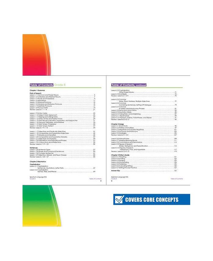 Barnes & Noble Spectrum Language Arts, Grade 8 by Spectrum Compiler - Macy's