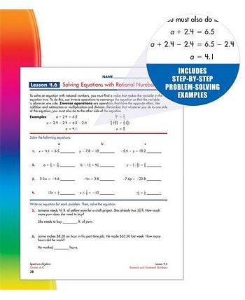 Barnes & Noble Spectrum Algebra, Grades 6-8 by Spectrum Compiler - Macy's