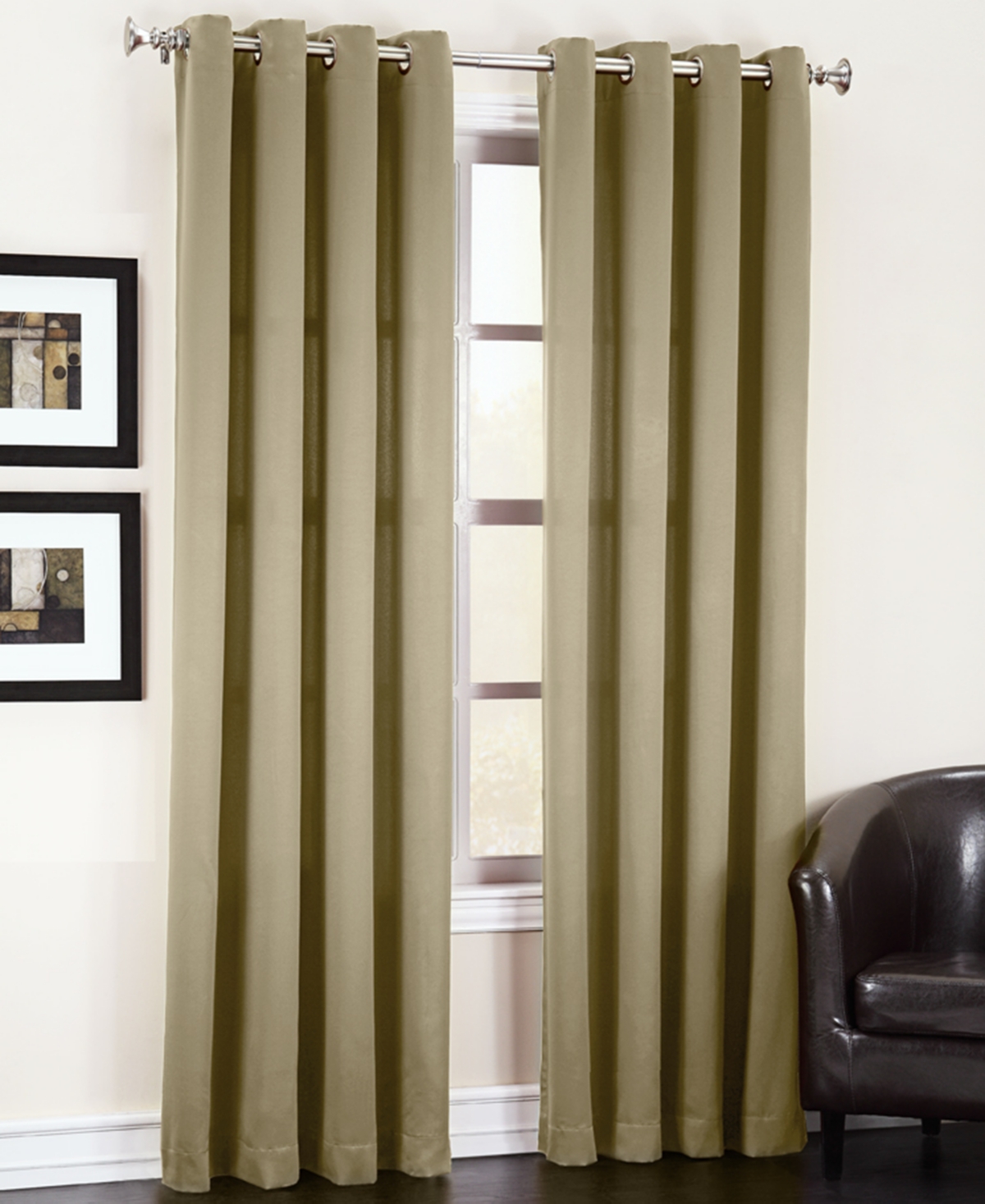 Click here for Grant Room Darkening Grommet Curtain Panel - Taupe prices