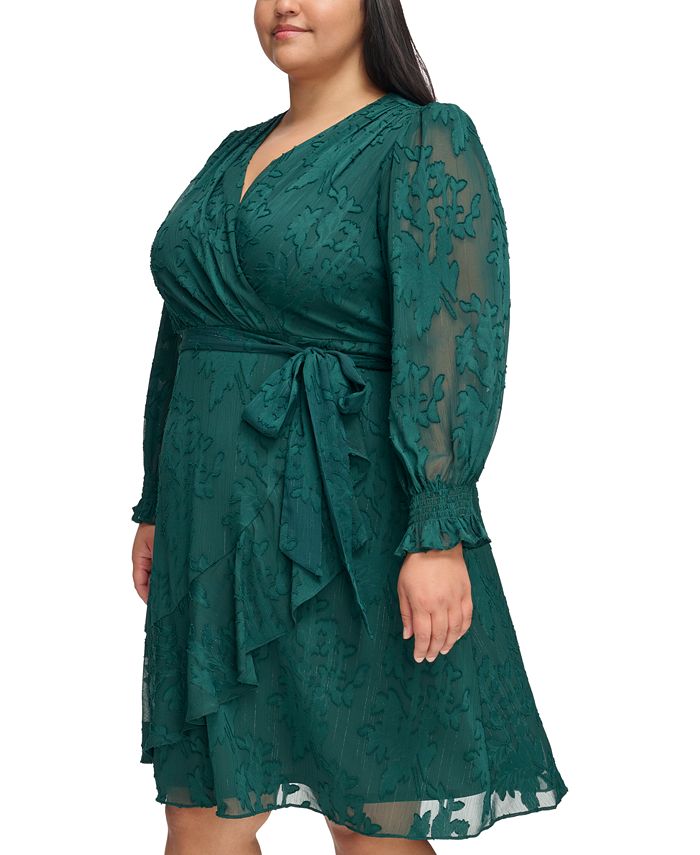 Jessica Howard Plus Size Belted Fit And Flare Dress Macys