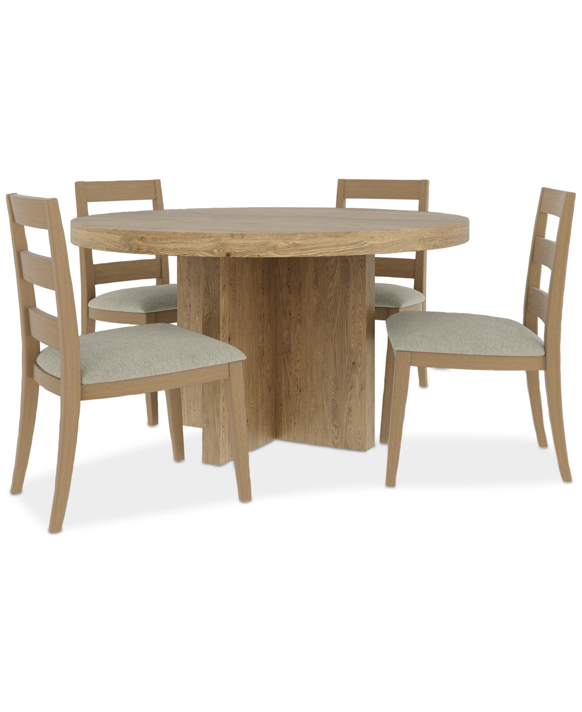 Click here for Davie Round 5pc Dining Set (Table & 4 Ladder Side... prices