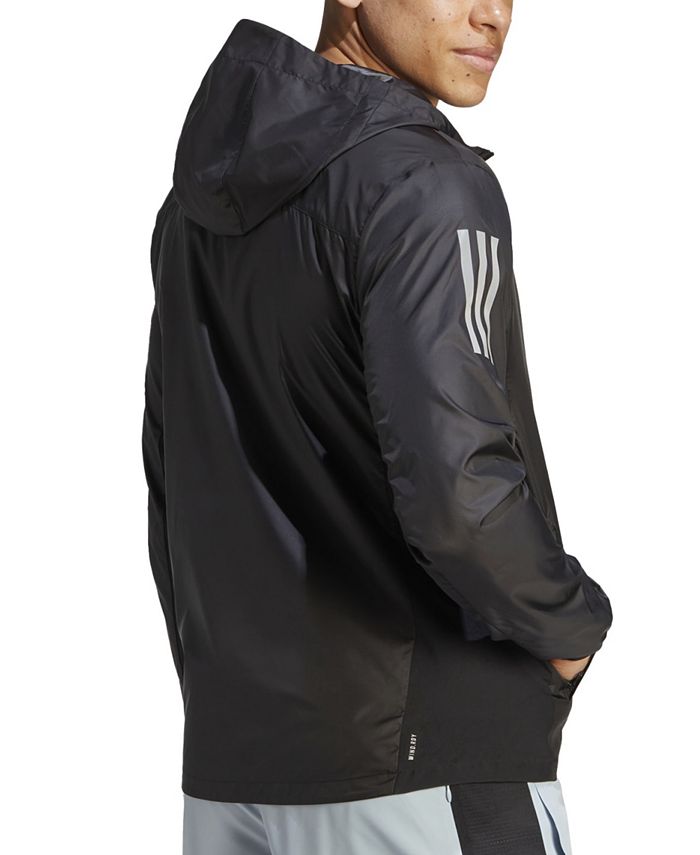 adidas Men's Slim-Fit Own The Run Zip-Front Hooded Track Jacket - Macy's