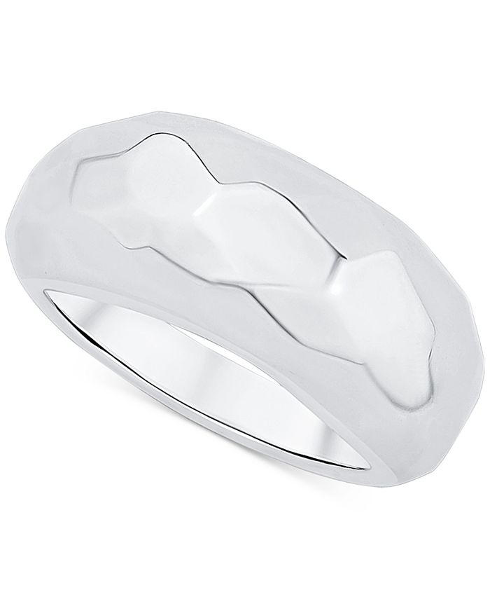 And Now This High Polished Faceted Dome Statement Ring - Macy's