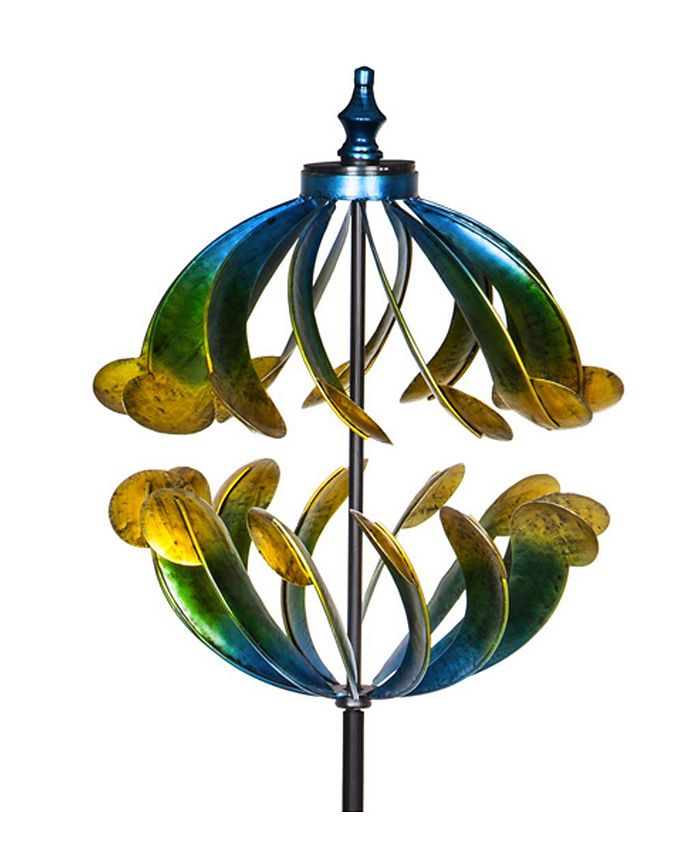 Evergreen 75" Solar Wind Spinner, Oceanic Waves - Macy's