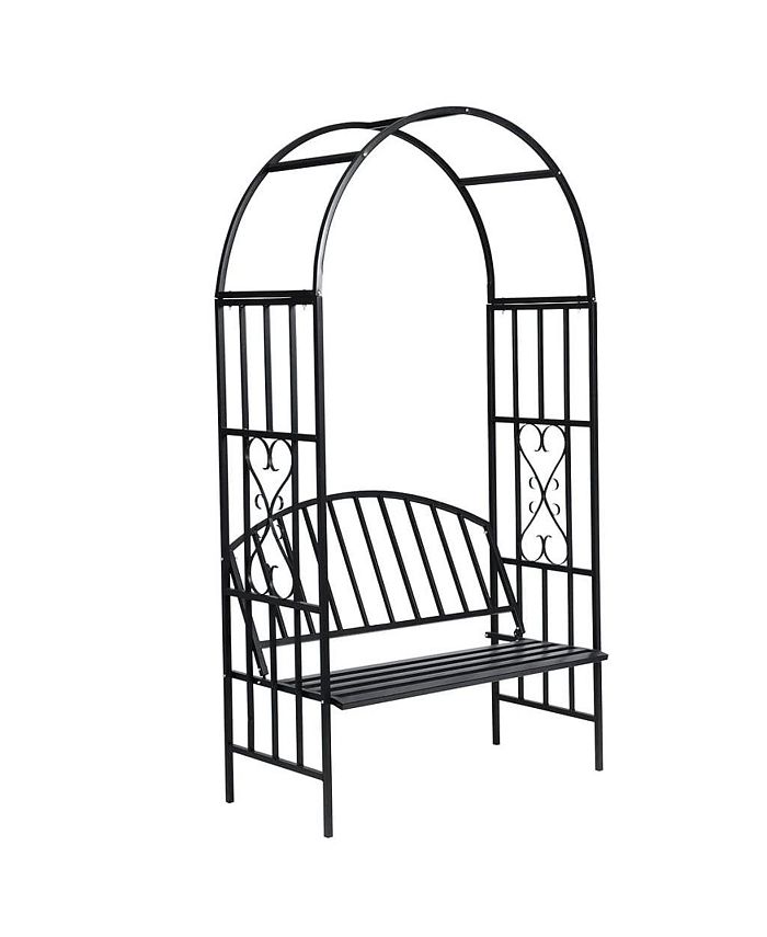 vidaXL Garden Rose Arch with Bench - Macy's