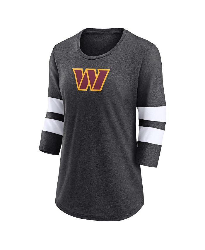 Fanatics Women's Heathered Charcoal Washington Commanders Primary Logo ...