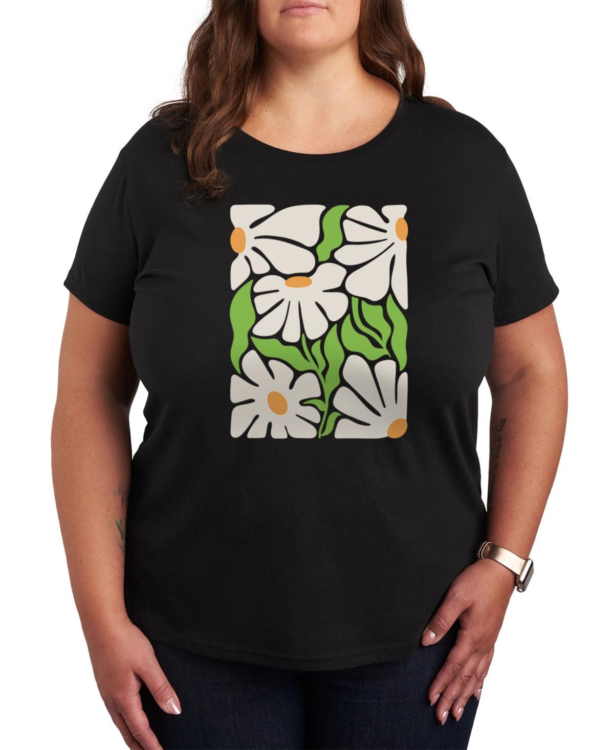 Click here for Hybrid Apparel Trendy Plus Size Daisy Flower Graph... prices