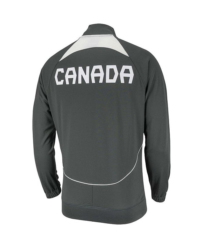 Nike Men's Gray Canada Soccer Anthem Raglan Full-Zip Jacket - Macy's