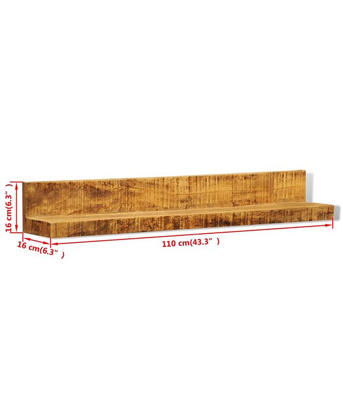 vidaXL Solid Wood Wall Mounted Display Shelf 2 pcs - Macy's