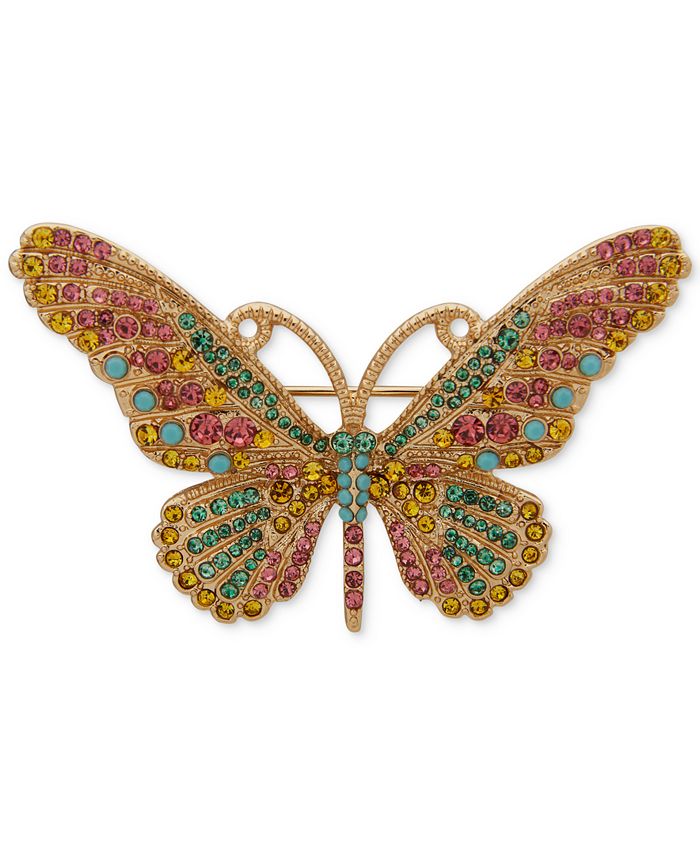 Anne Klein Gold-Tone Butterfly Pin - Macy's