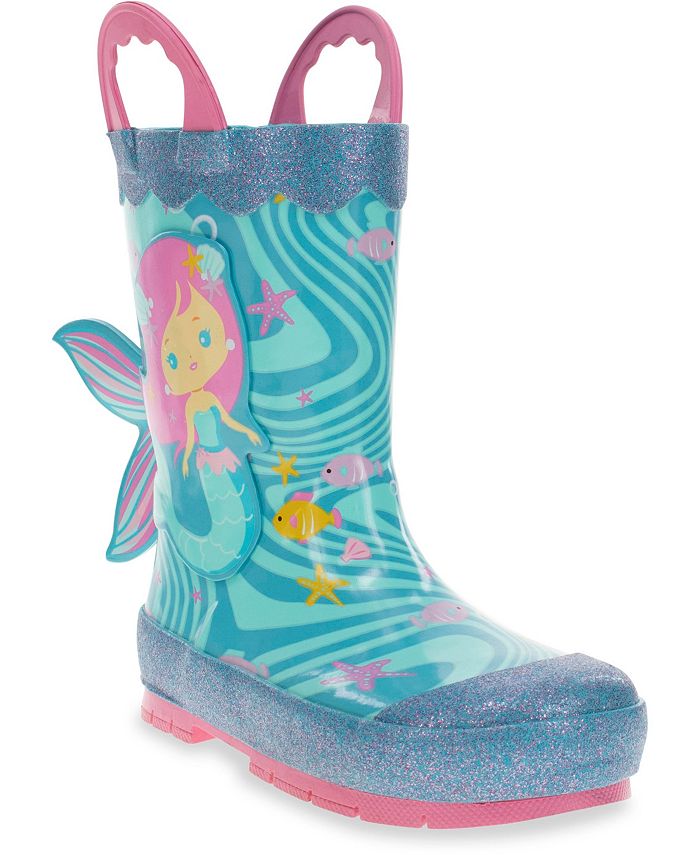 Western Chief Toddler, Little Girl's and Big Girl's Molly Mermaid Rain ...