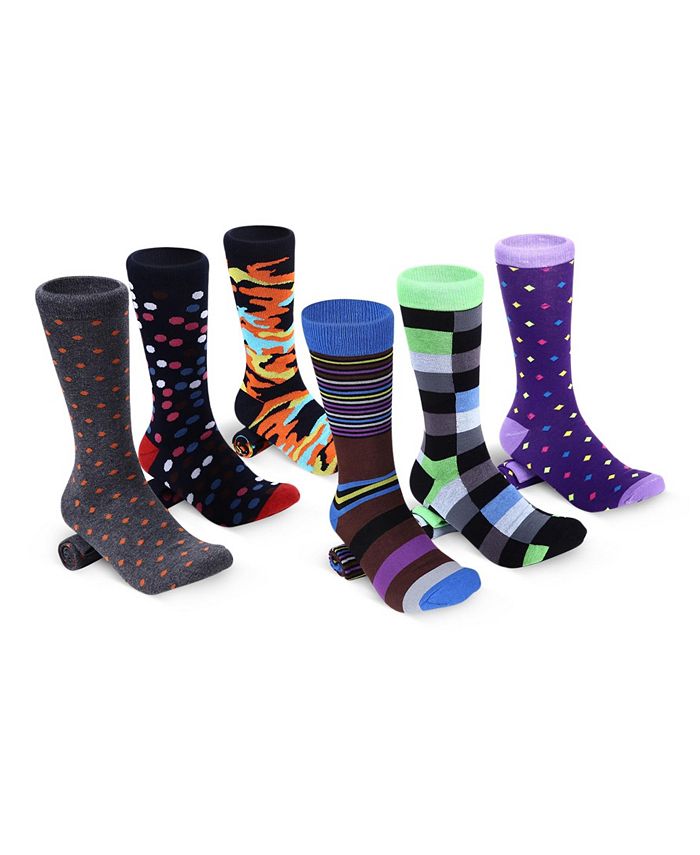 Mio Marino Men's Bold Designer Dress Socks 6 Pack - Macy's