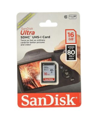 Sandisk Ultra Secure Digital High Capacity Memory Card- 16 GB Class 10 ...