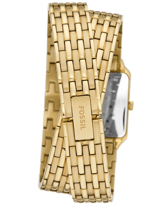 Fossil Women's Raquel Three-Hand Date Gold-Tone Stainless Steel Watch ...