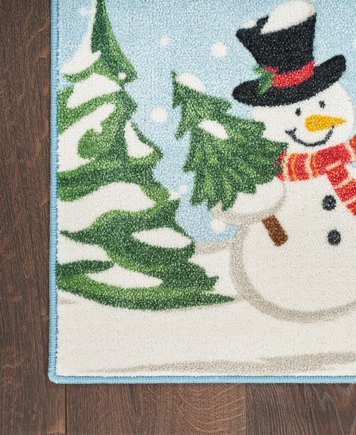 Nourison Home Nourison Snowmen Accent Rug, 18" x 30" - Macy's
